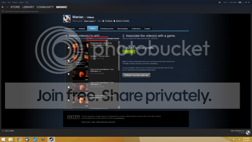 Problems With Linking YouTube to Steam :: Help and Tips
